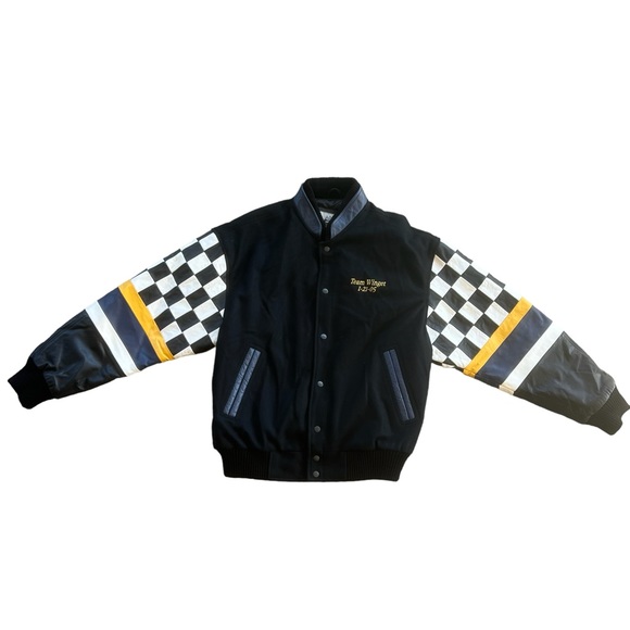 Nascar | Jackets & Coats | 205 Wool Genuine Leather Racing Jacket Team ...